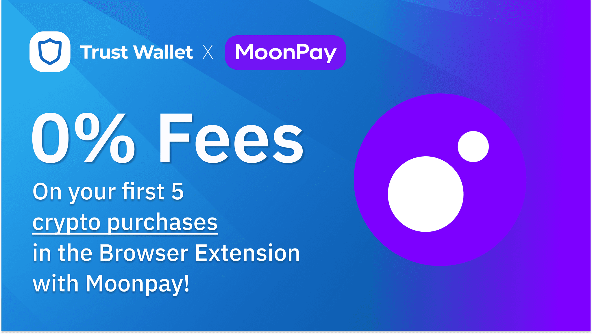 Moonpay and Trust Wallet: 0% Fee on First 5 Crypto Purchases in the Trust Wallet Browser ...