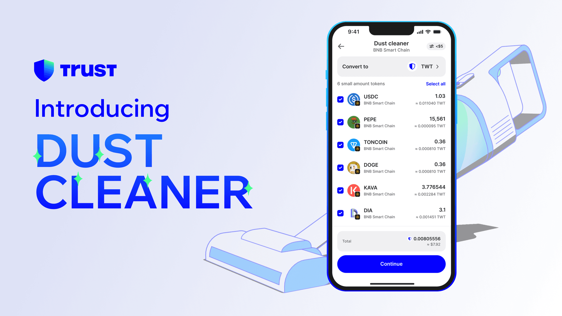 Dust Cleaner: unlock more value from your wallet | Trust Wallet