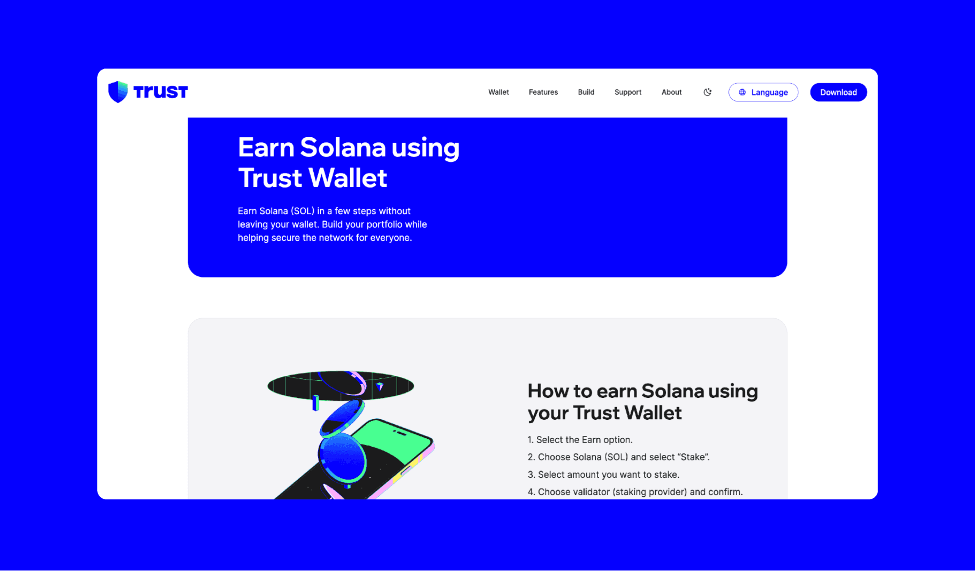 How to Stake Solana (SOL) and Earn Rewards Using Trust Wallet | Trust