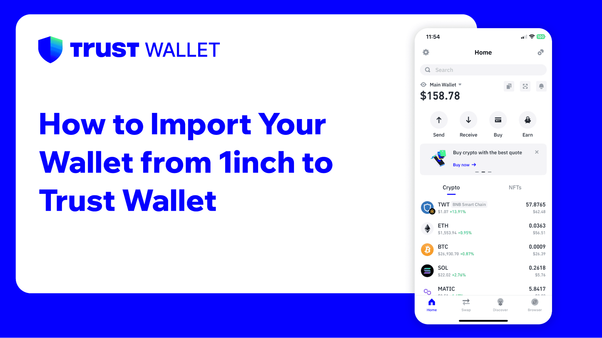 How to Import Your Wallet from 1inch to Trust Wallet | Trust