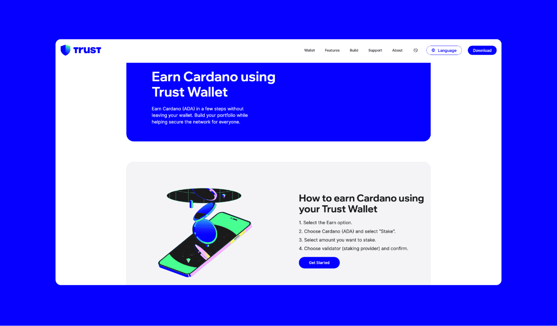 How to Stake Cardano (ADA) and Earn Rewards Using Trust Wallet | Trust ...