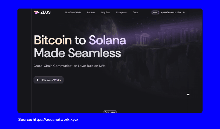 The Zeus Network: Empowering Apps Between Solana and Bitcoin | Trust